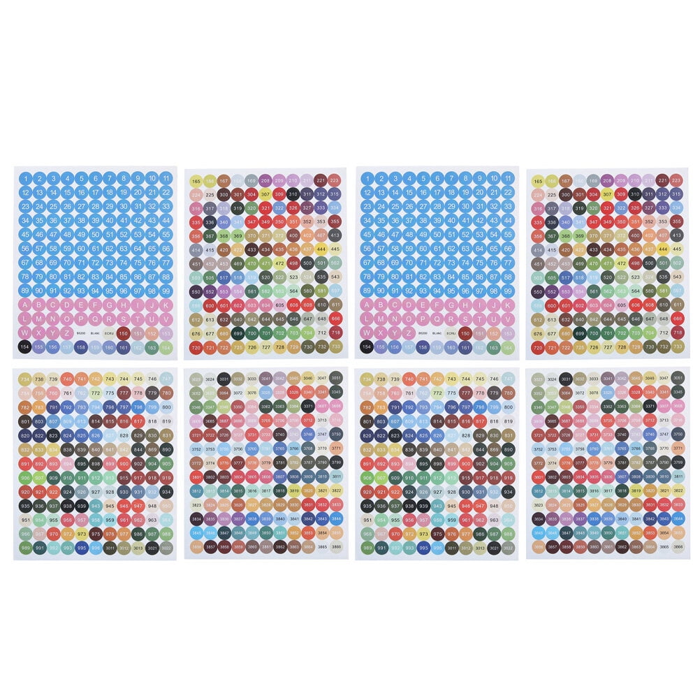 GOOHOCHY Crossstitch Number Stickers for Home Organization Assorted ...
