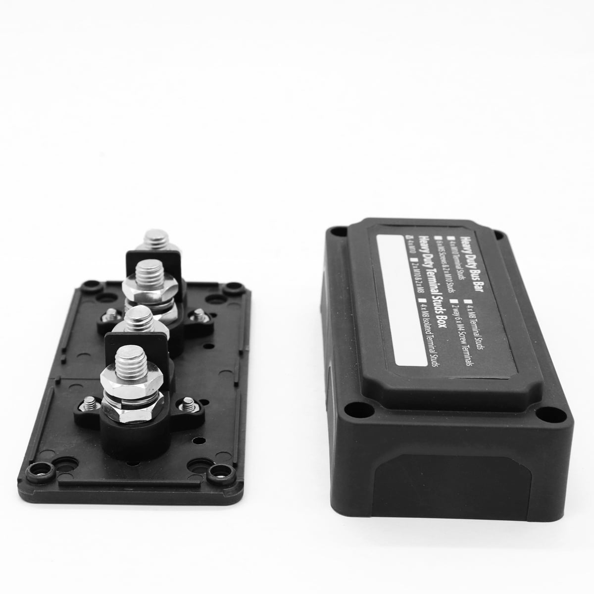 GOOHOCHY DC 48V 200A 4 M10 Terminal Studs Heavy Duty Bus Bar Power ...
