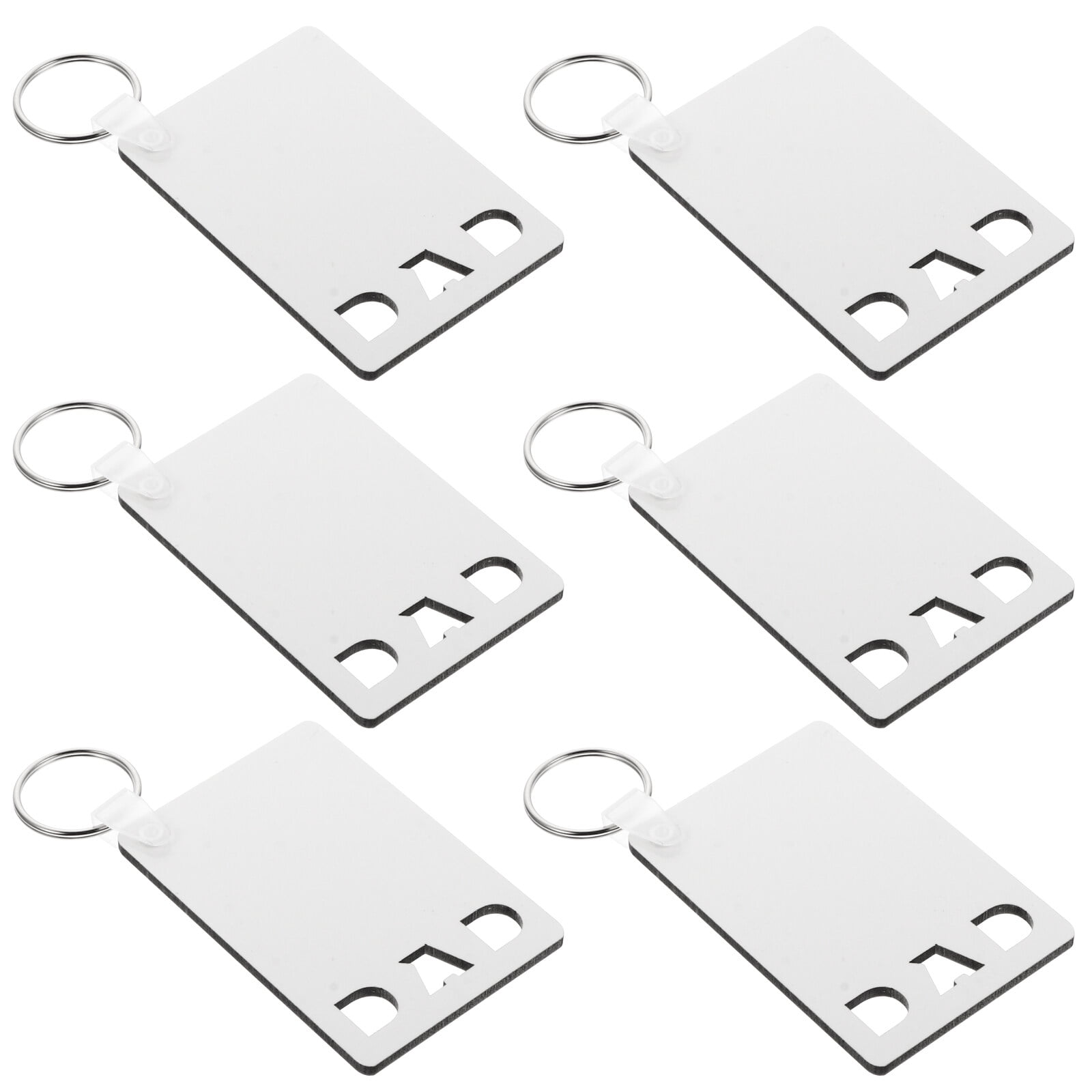 GOOHOCHY DIY Blank Key Chain Heat Transfer Sublimation White Density ...