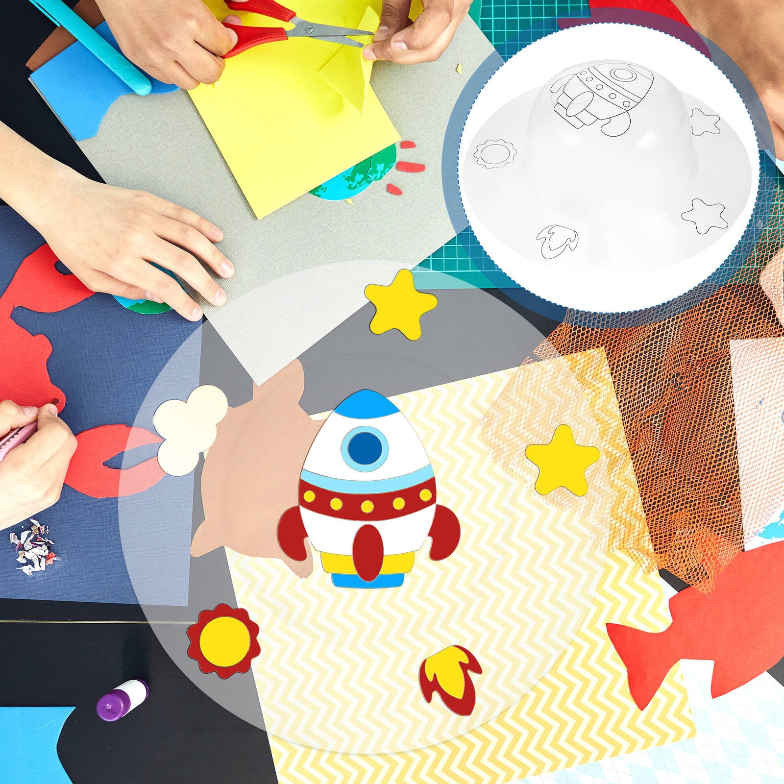 GOOHOCHY DIY Clear Plastic Hat for Kids Craft Painting and Party ...
