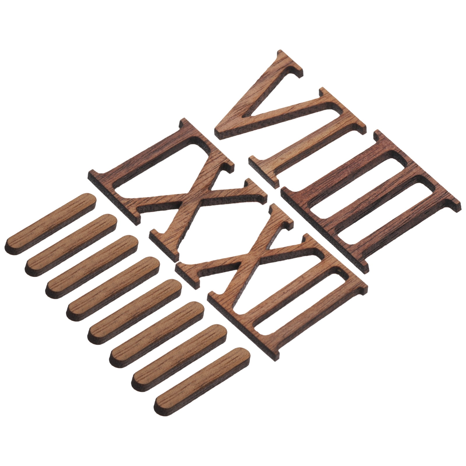 GOOHOCHY DIY Frameless Wall Clock Numbers Modern Wooden 3D Roman ...