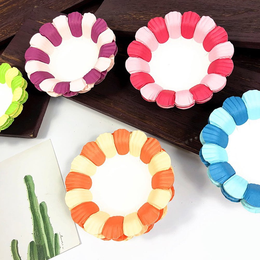 GOOHOCHY DIY Wall Flower Paper Plates for Craft Making with Assorted ...