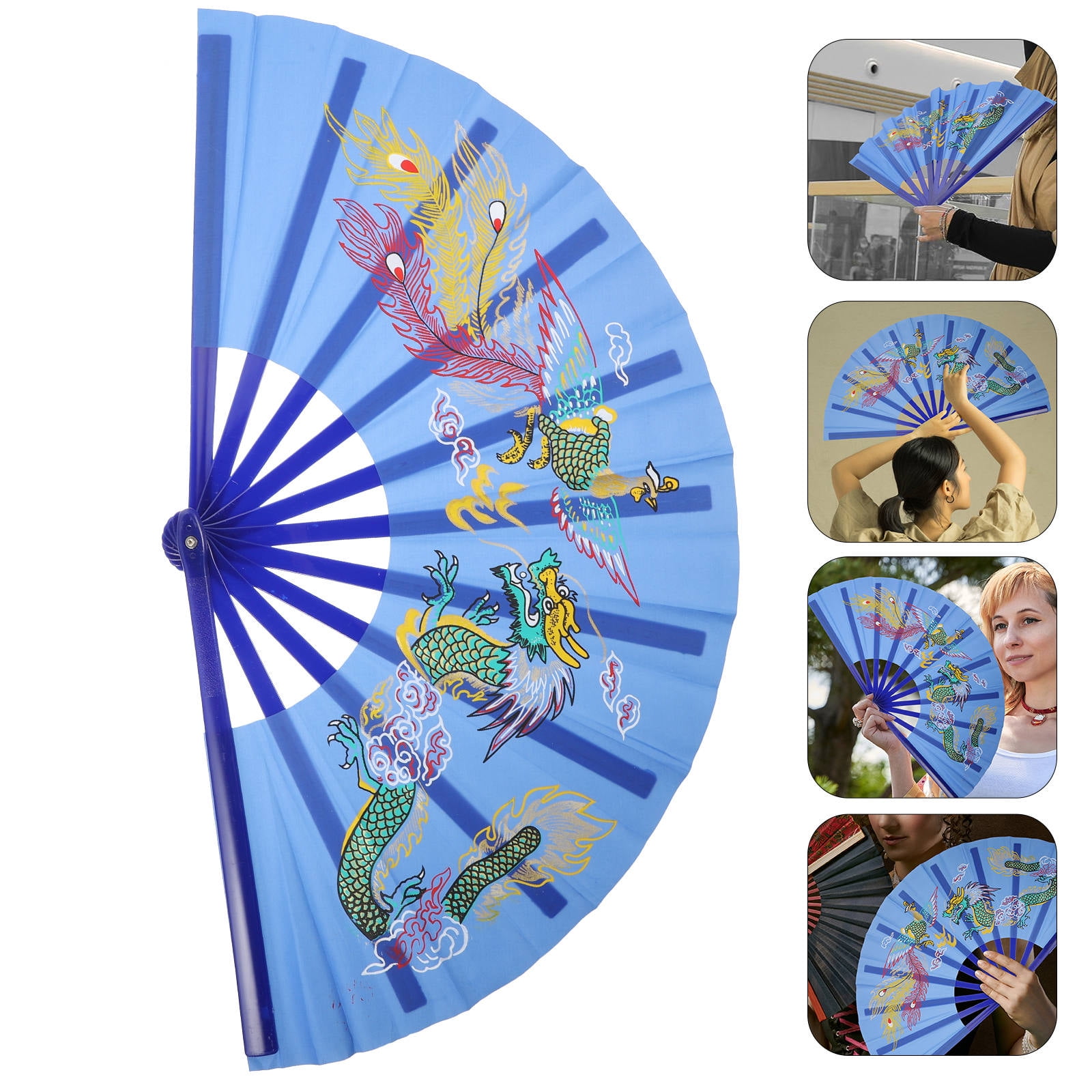 GOOHOCHY Decorative Fan Kung Fu Fan Portable Performance Fan Folding ...