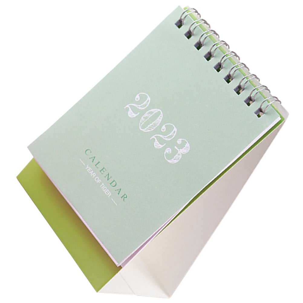 GOOHOCHY Decorative Paper Calendar Desk Desktop Student Office Green ...