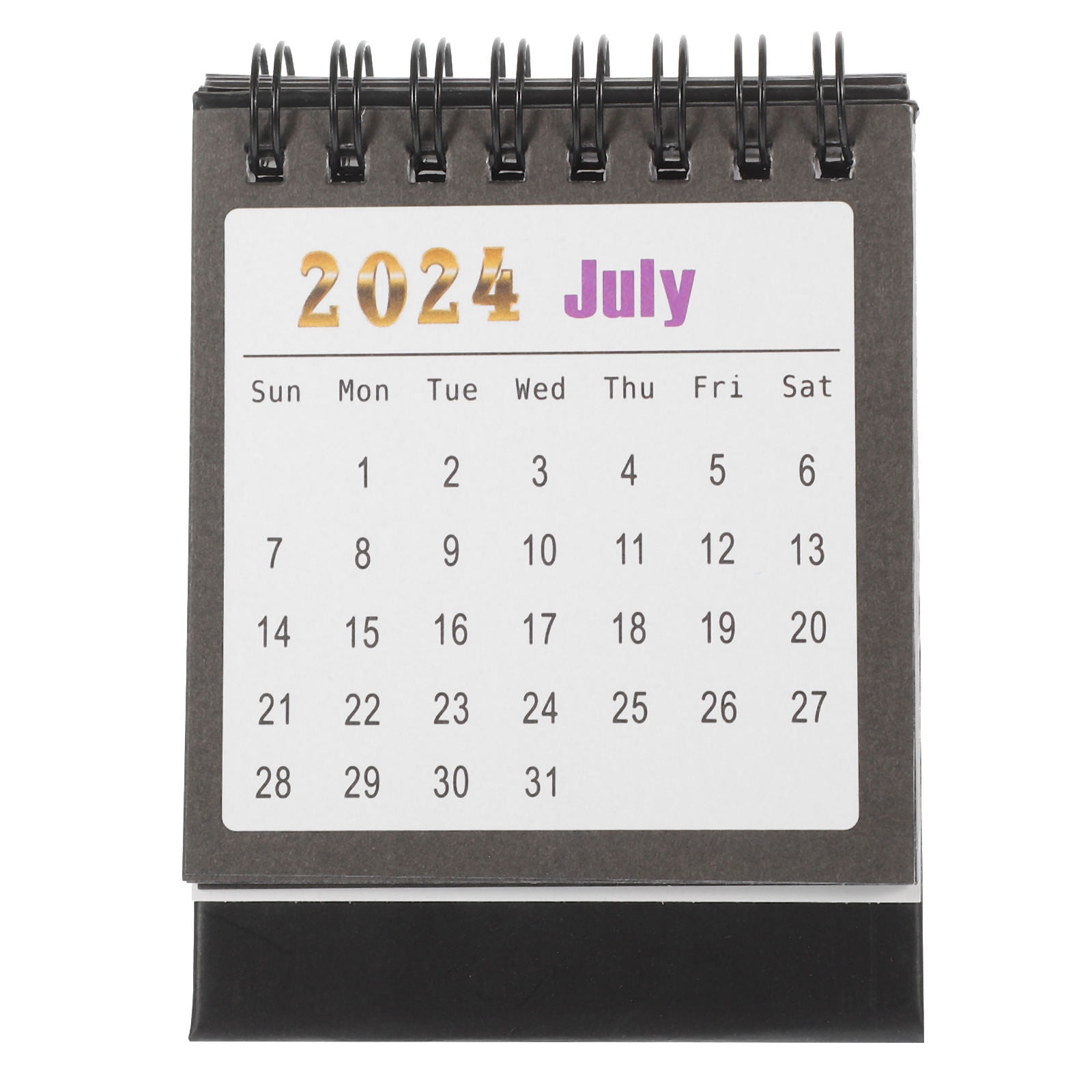 GOOHOCHY Desktop Calendar Agenda Materials Small Mini Standing Black ...