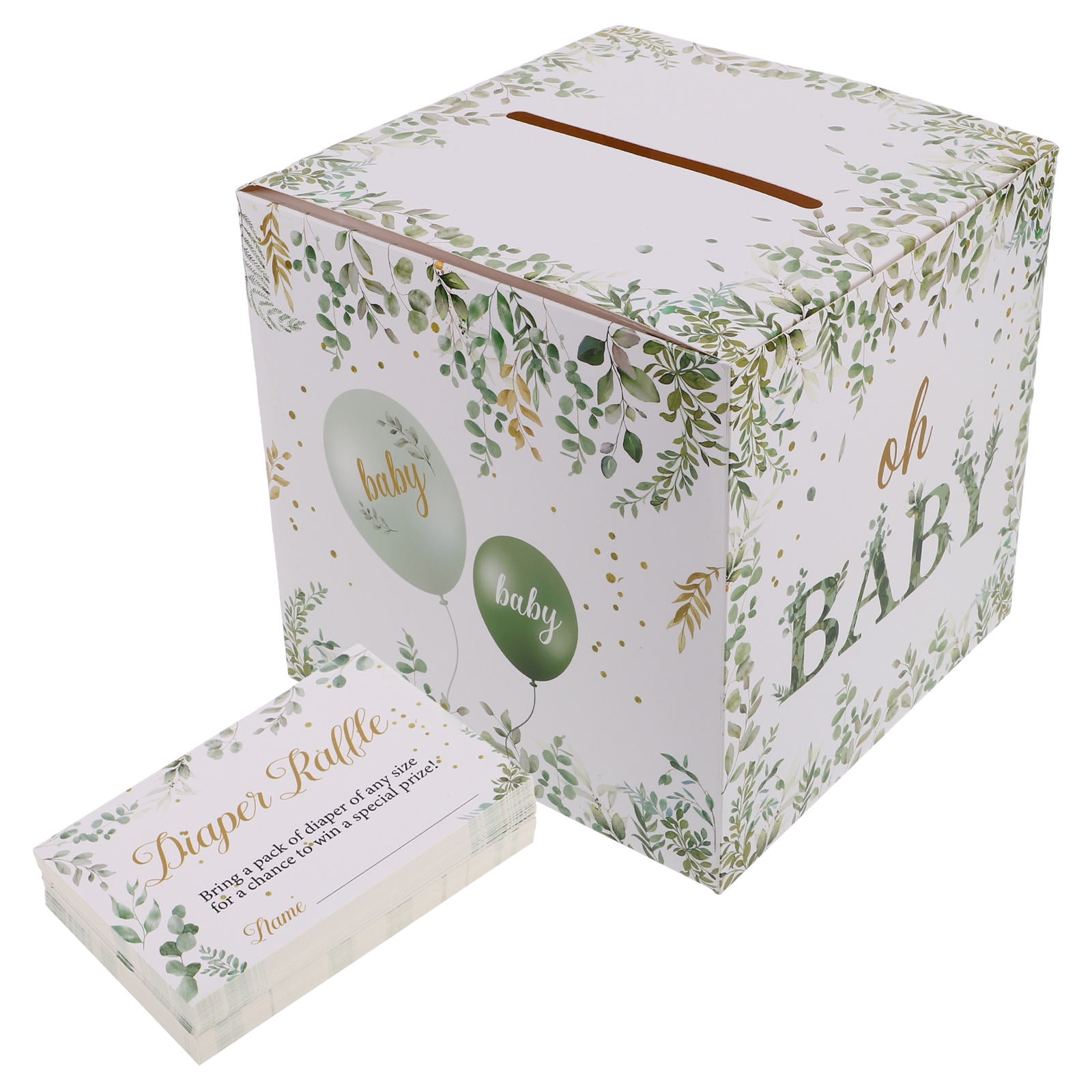 GOOHOCHY Diaper Raffle Tickets With Diaper Raffle Card Box Baby Shower ...
