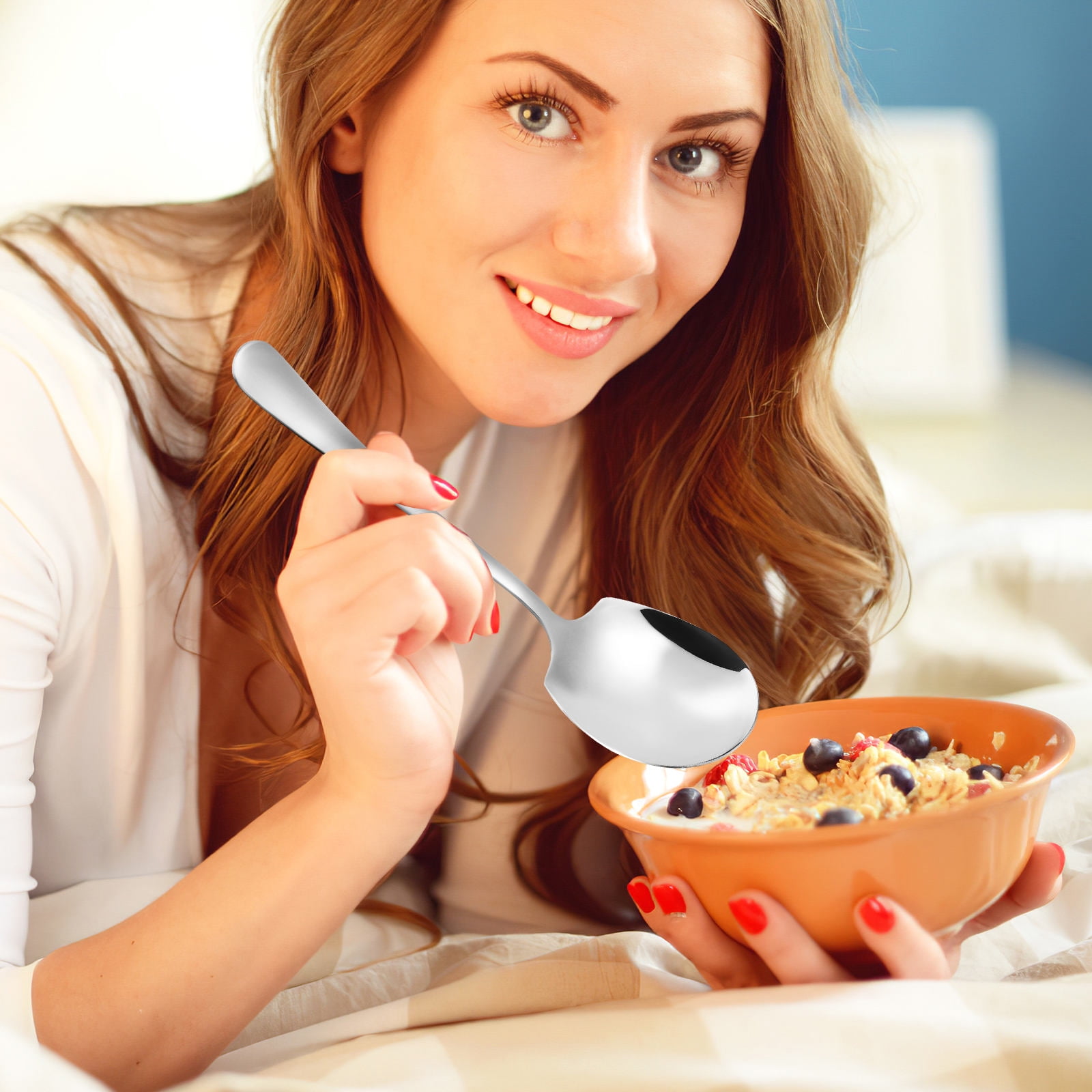 GOOHOCHY Dinnerware Stainless Buffet Serving Spoon Travel Work ...