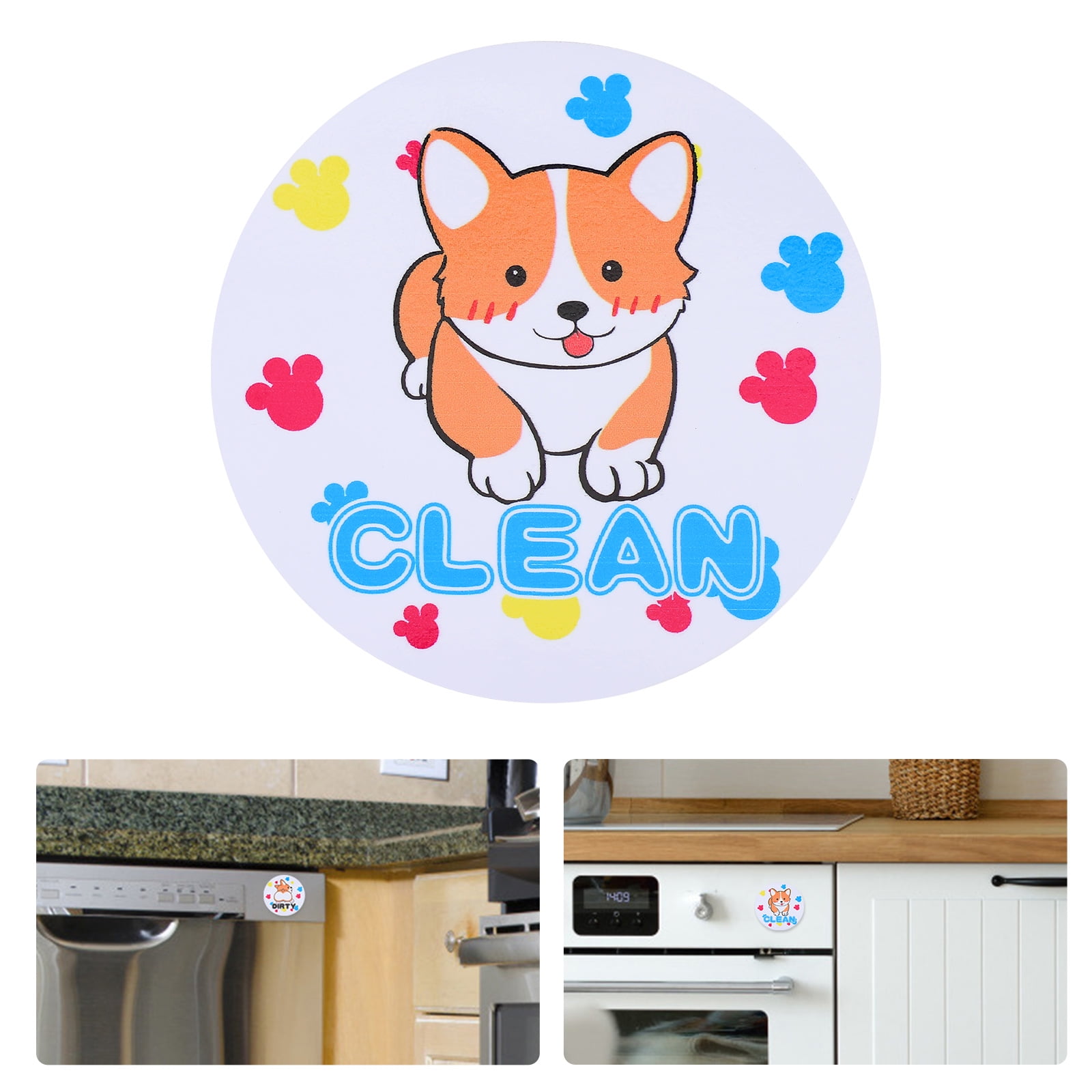 GOOHOCHY Dishwasher Magnet Sticker 1 Set Cleaning Indicator Dual Side ...