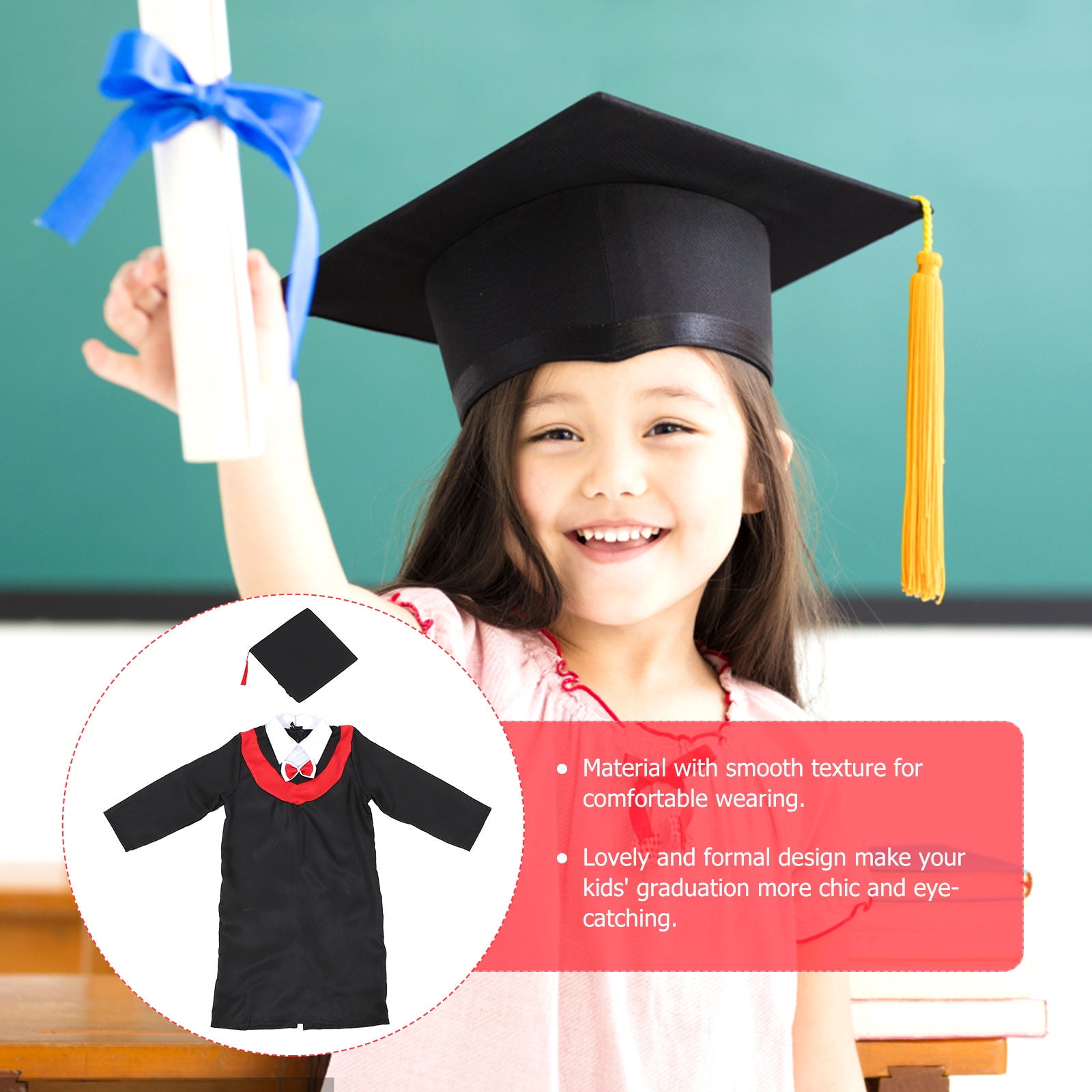 GOOHOCHY Doctoral Suit Hat Set Bachelor Gown Regalia Has Mother ...