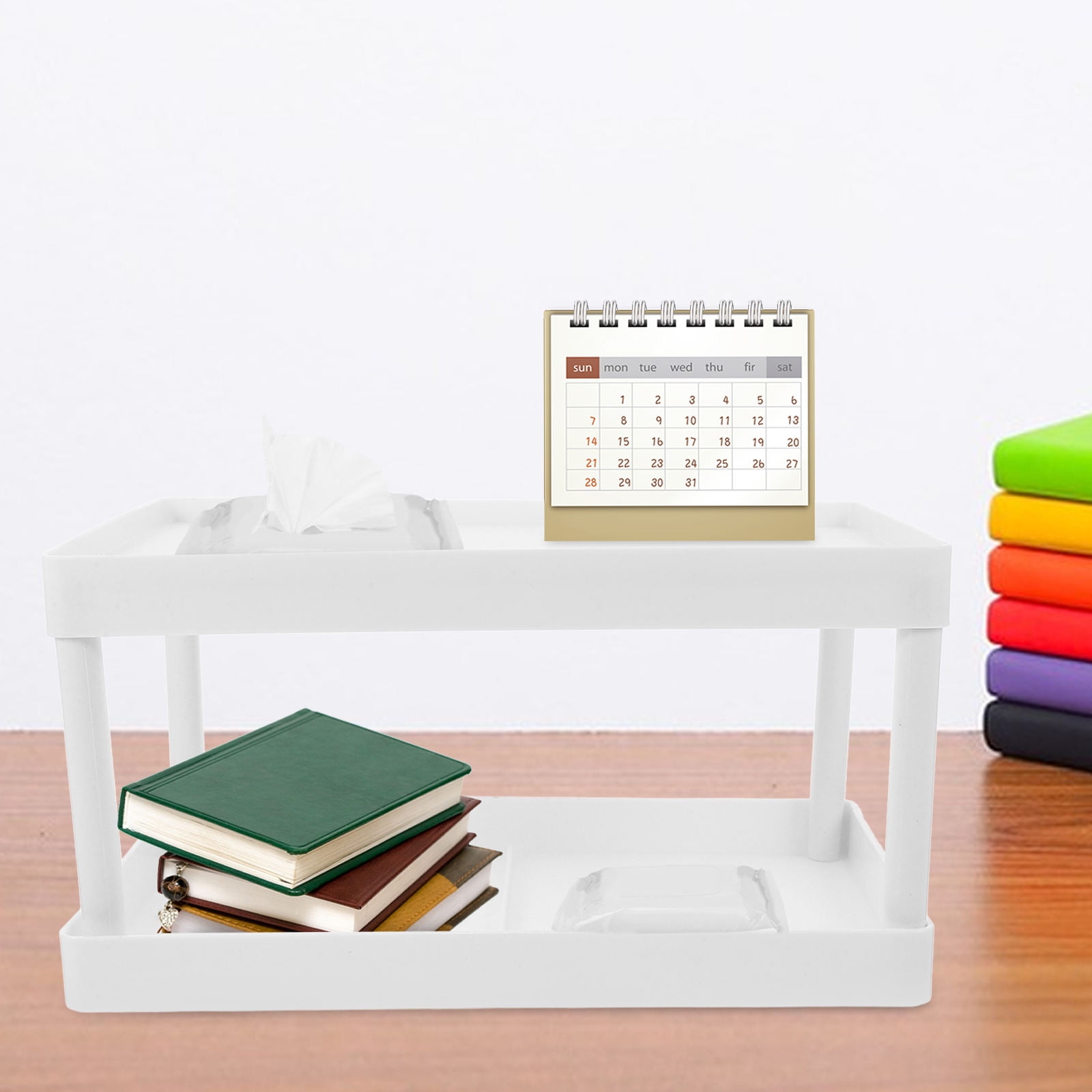 GOOHOCHY Double Layered Organizer Storage Box Multi-Functional Bathroom ...