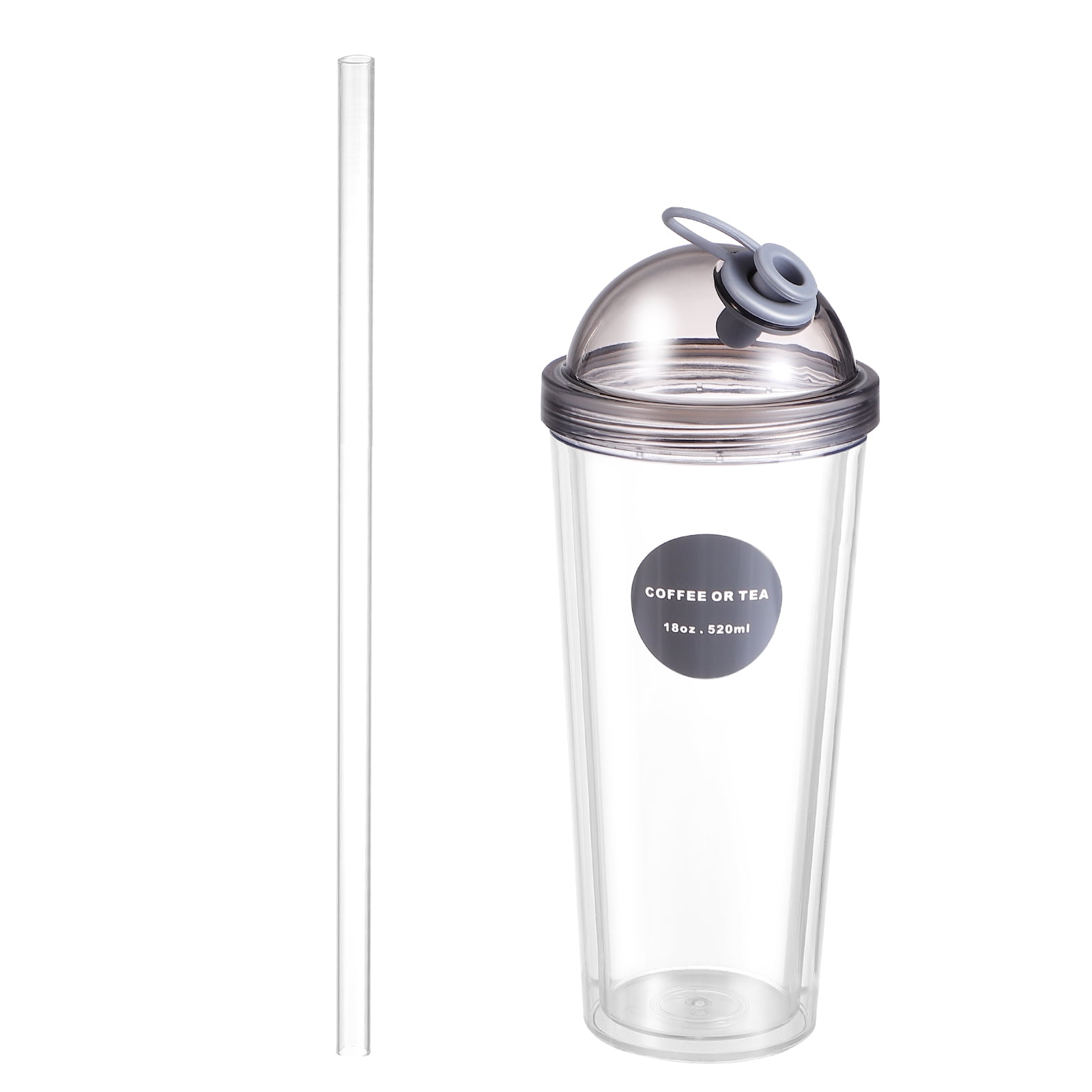 GOOHOCHY Double-layer Straw Cup Plastic Sippy Cup Water Drinking Cup ...