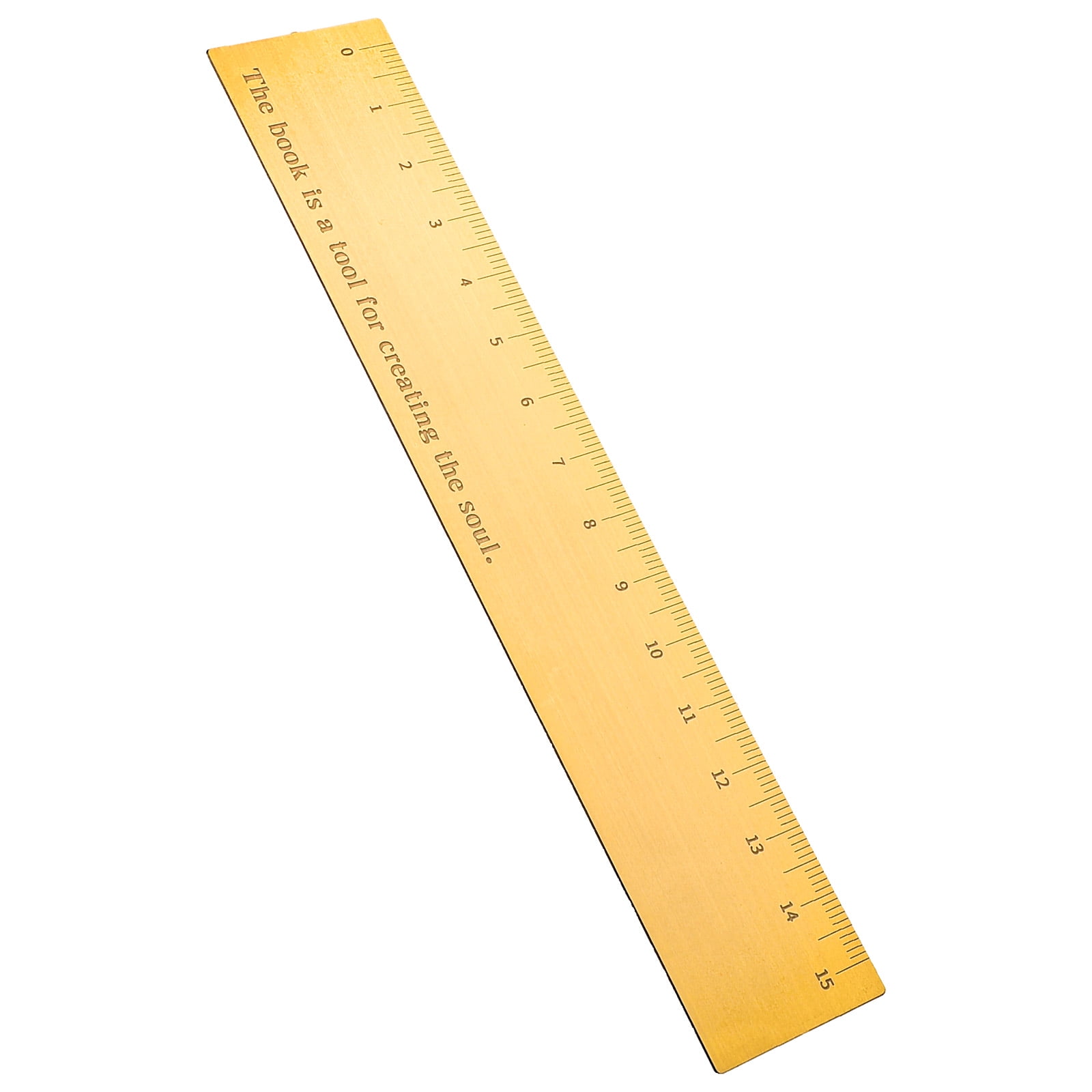 GOOHOCHY Drawing Straight Ruler Brass Ruler Bookmark Office 16.00X3 ...