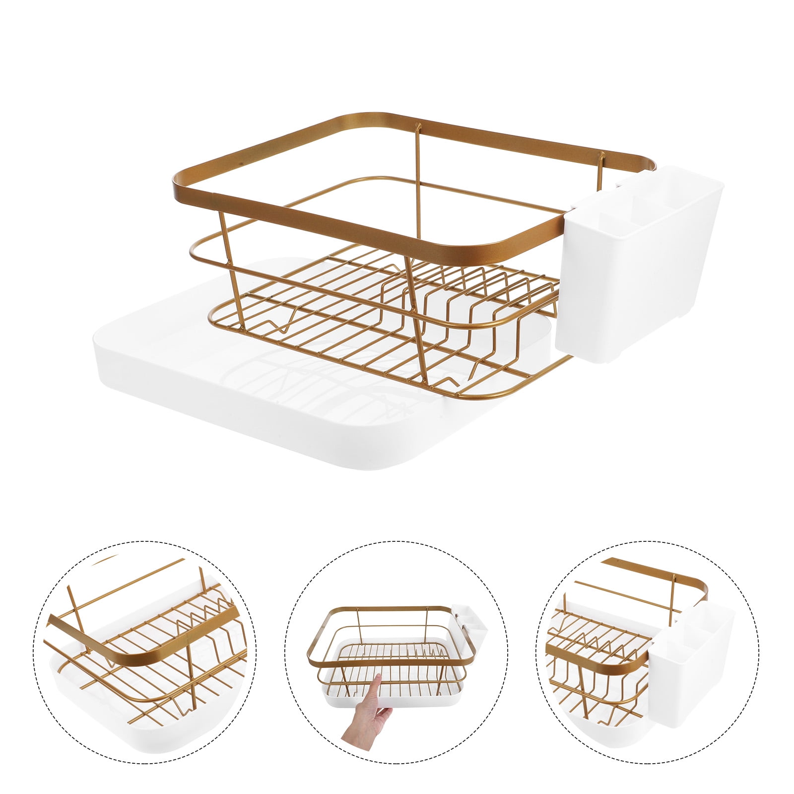 GOOHOCHY Dry Dish Rack Kitchen Countertop Drainer Utensil Drying ...