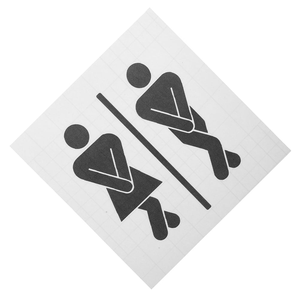 GOOHOCHY Durable PVC Restroom Sign Sticker for Men and Women Easy to ...