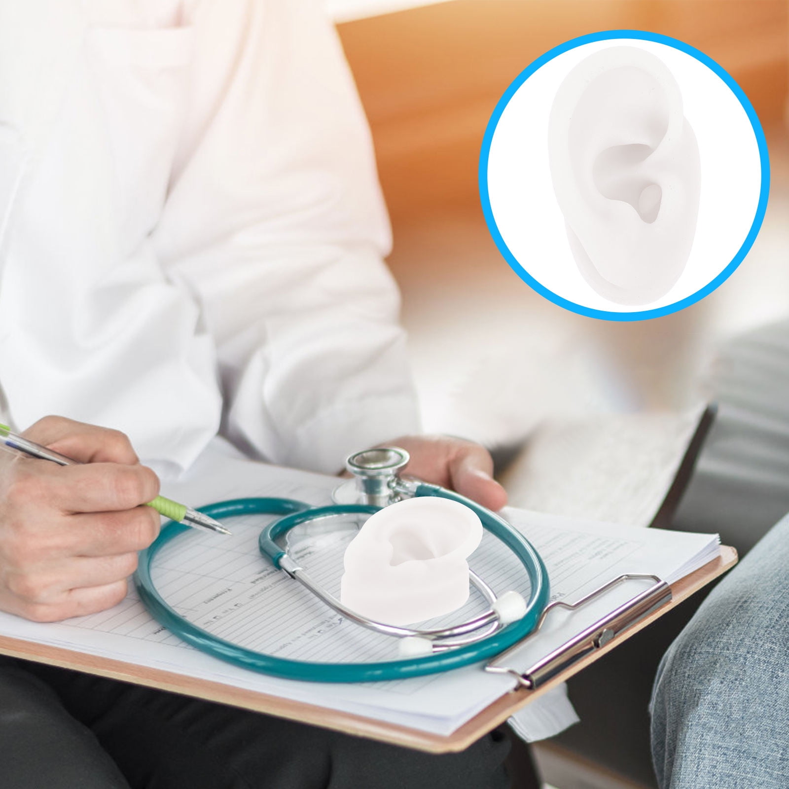 GOOHOCHY Ear Model Silicone Human Ear Model for Piercing Practice ...