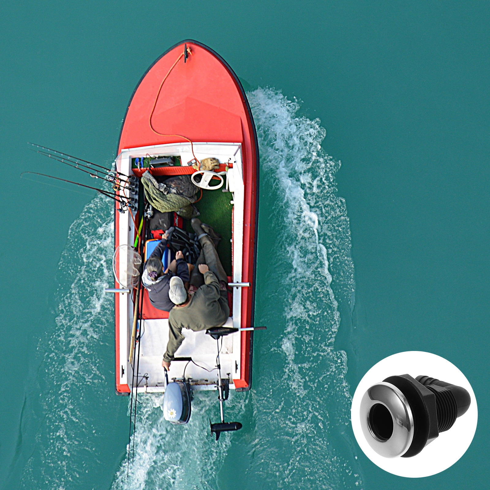 GOOHOCHY Efficient Boat Deck Drain Adapter Thru-Hull Scupper For Marine ...