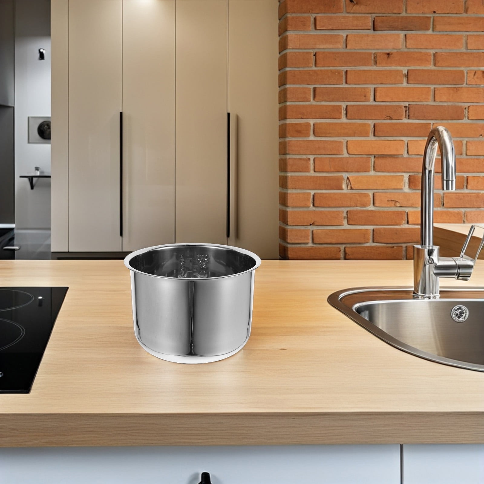 GOOHOCHY Electric Cooker Inner Pot 6L Stainless Steel Replacement Pot ...