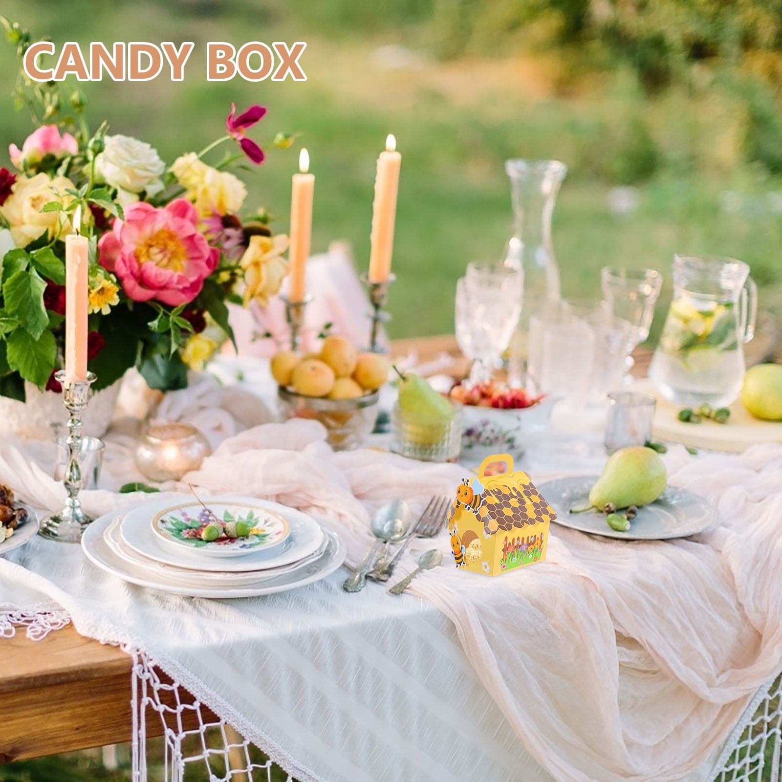 GOOHOCHY Elegant Bee Candy Party Favor Boxes for Baby Shower ...