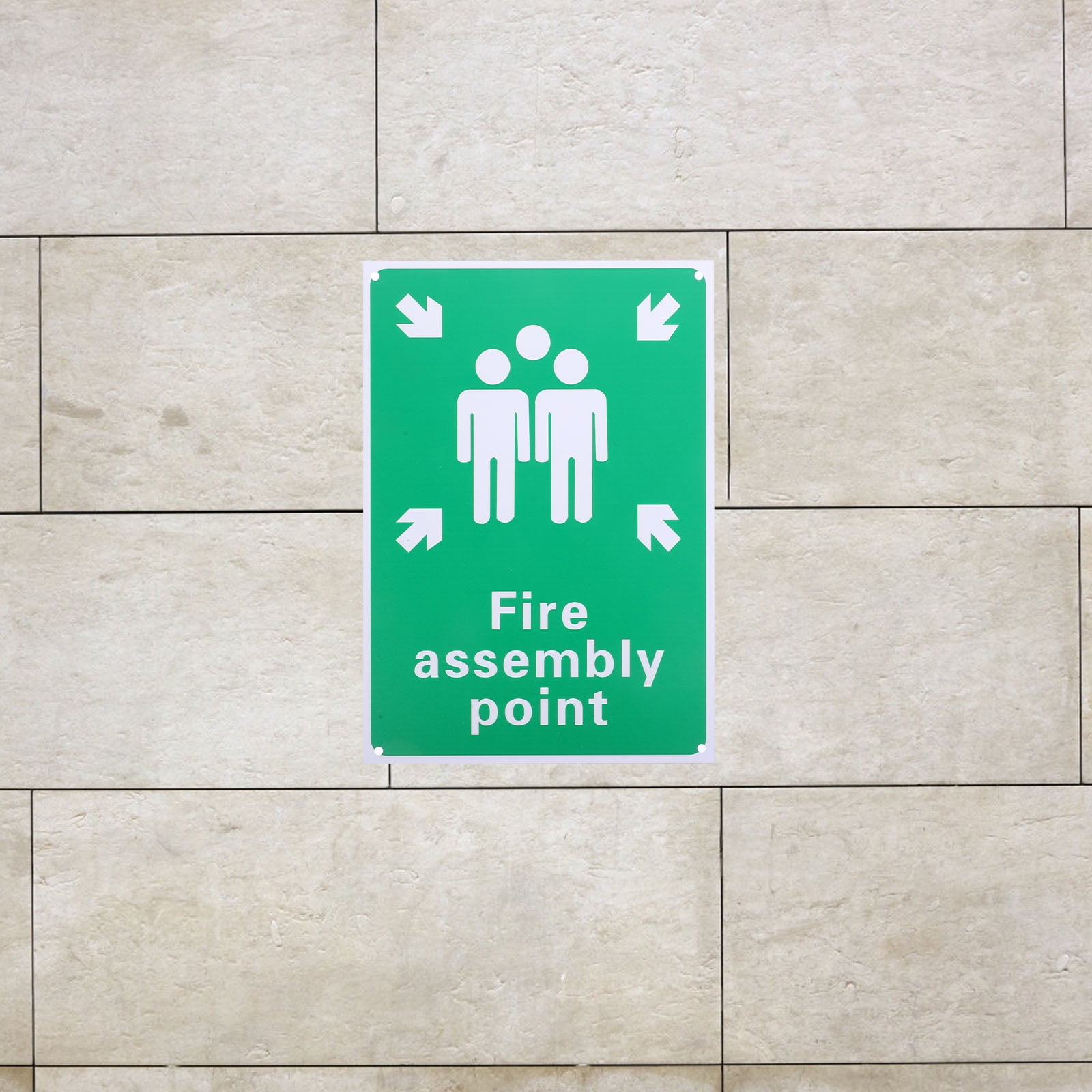 GOOHOCHY Emergency Assembly Point Sign for Outdoor Fire Safety Warning ...
