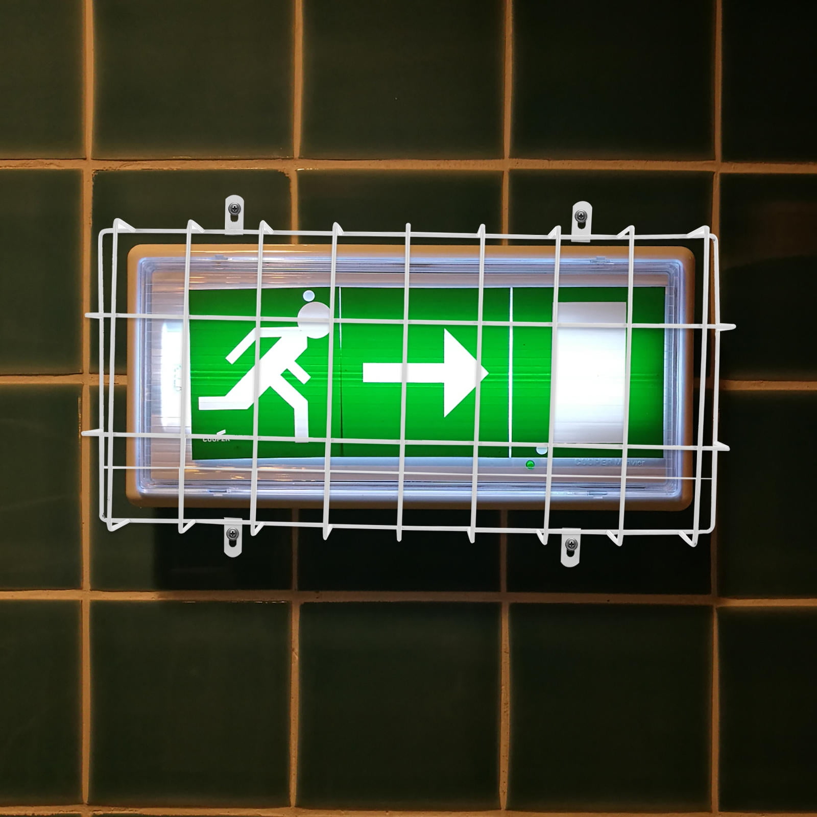 GOOHOCHY Emergency Exit Light Protection Cover Wire Guard For Exit Sign ...