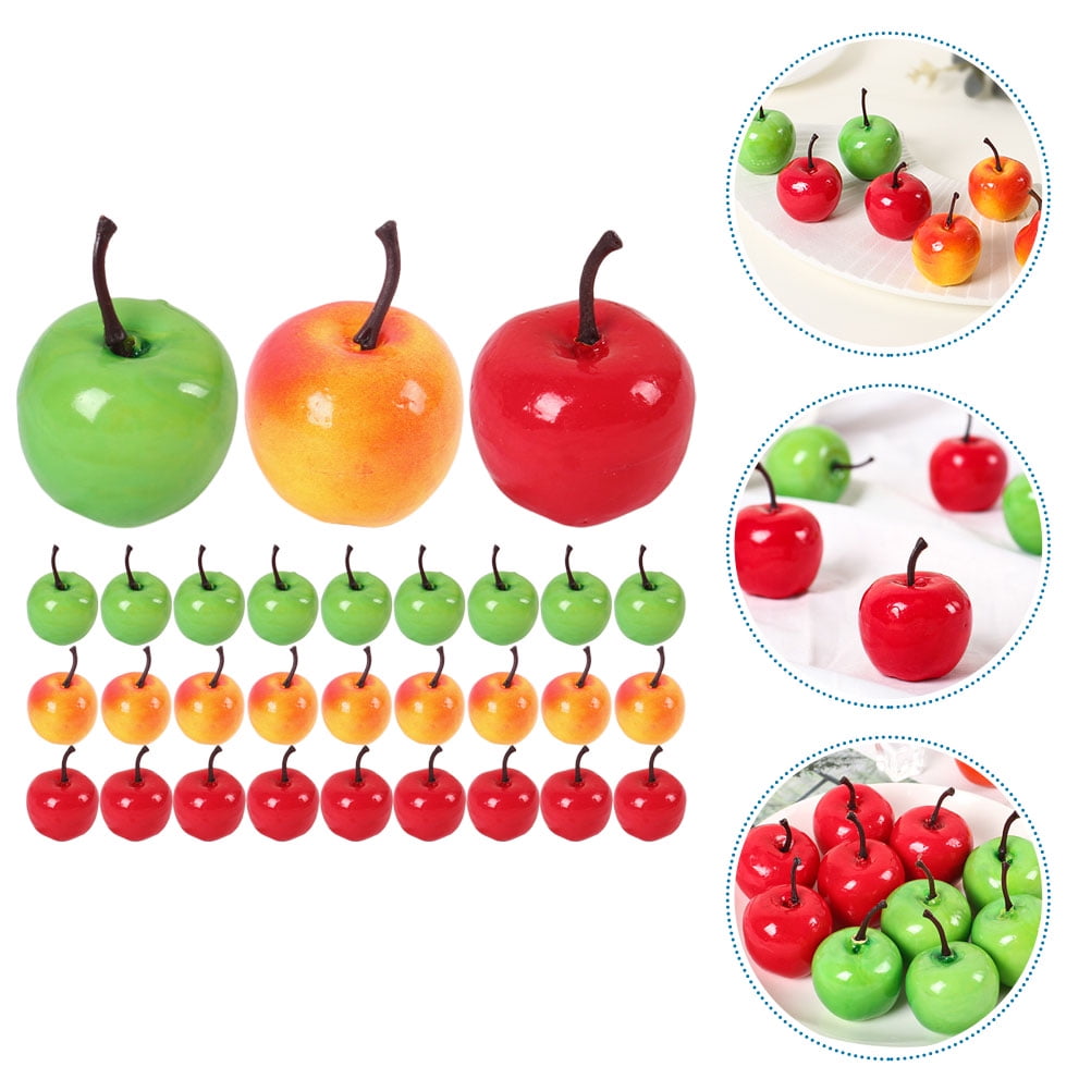 GOOHOCHY FRCOLOR 30pcs Mini Artificial Fruit Fake Small Realistic ...
