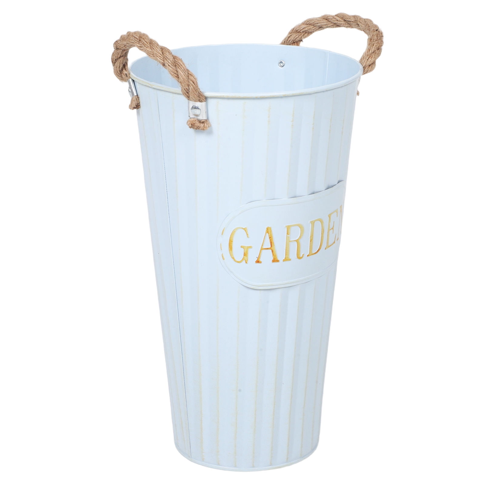 GOOHOCHY Farmhouse Vase Metal Flower Buckets Rustic Tin Vase Galvanized ...