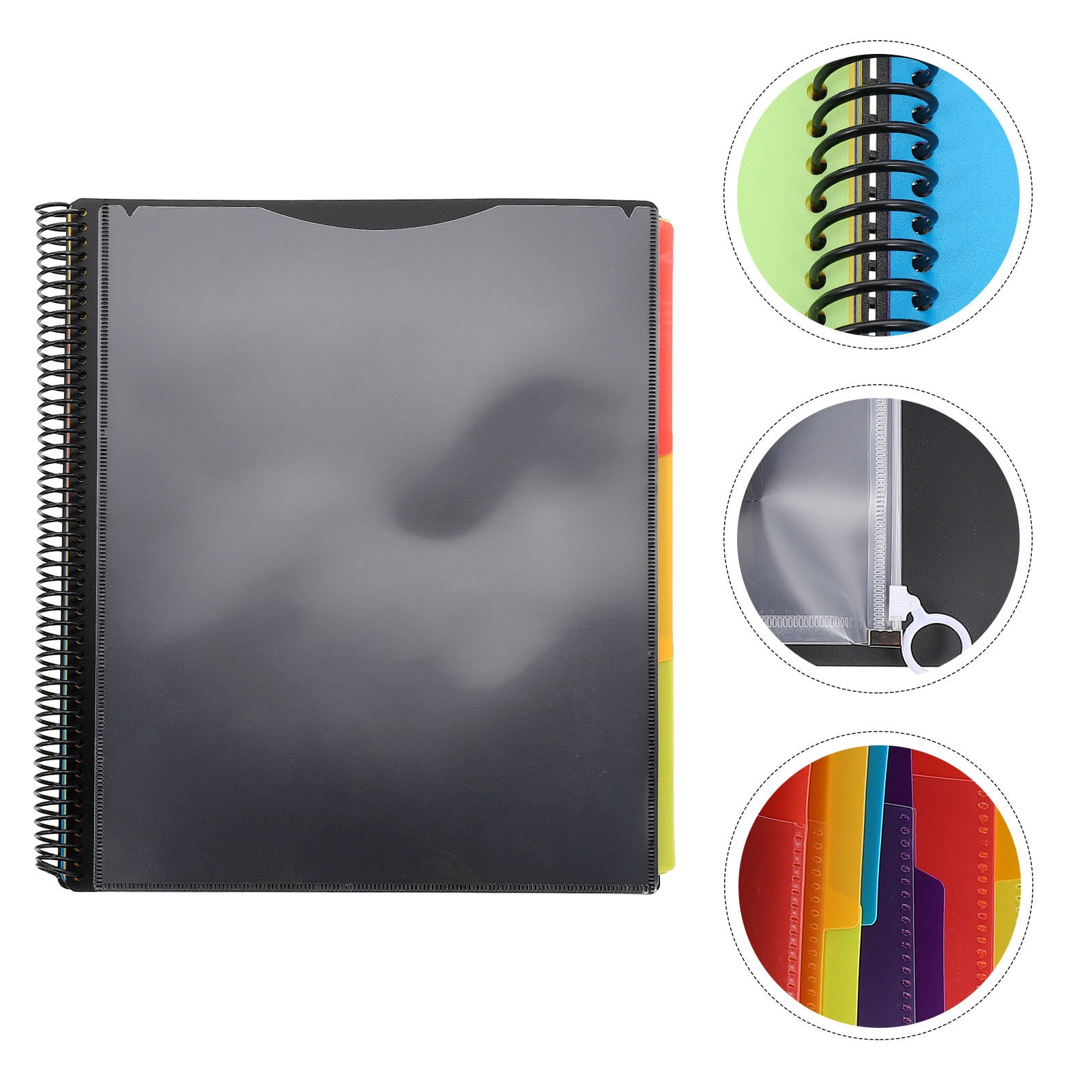 GOOHOCHY File Pocket Folder Document Organizer Coil File Folder Plastic ...