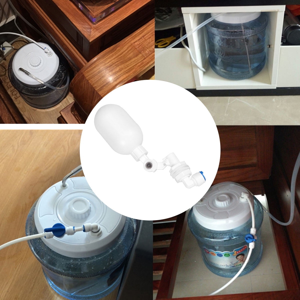 GOOHOCHY Fish Tank Ball Float Valve Aquarium Tube Holder Water White ...