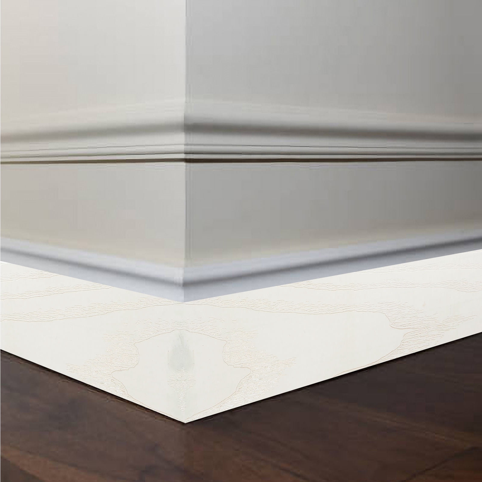 GOOHOCHY Flexible PVC Skirting Board Self Adhesive for Decoration White ...