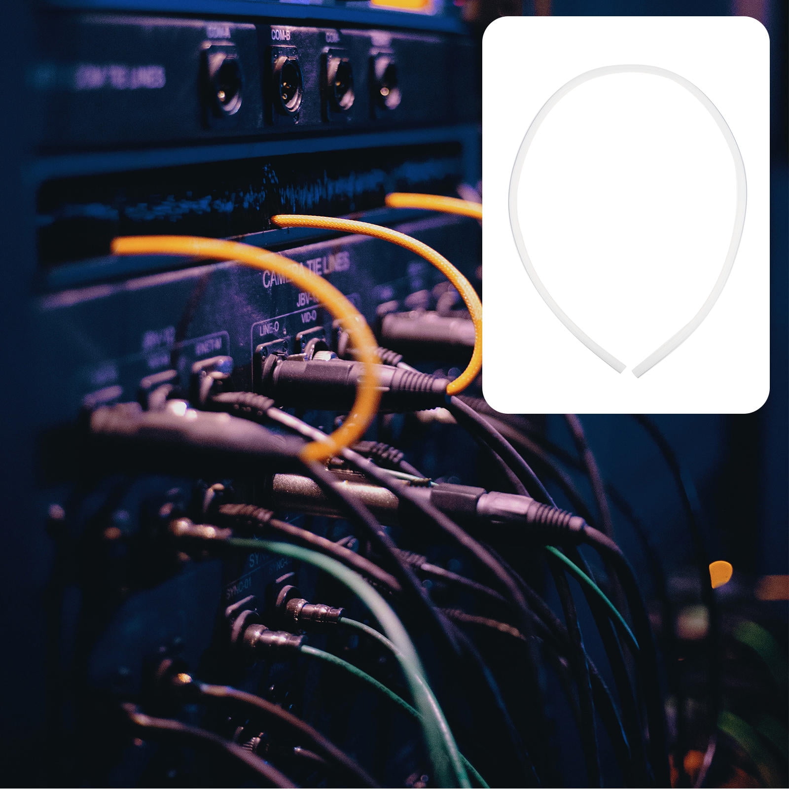 GOOHOCHY Flexible Wire Harness Cable Protection Hose in White Silicone ...