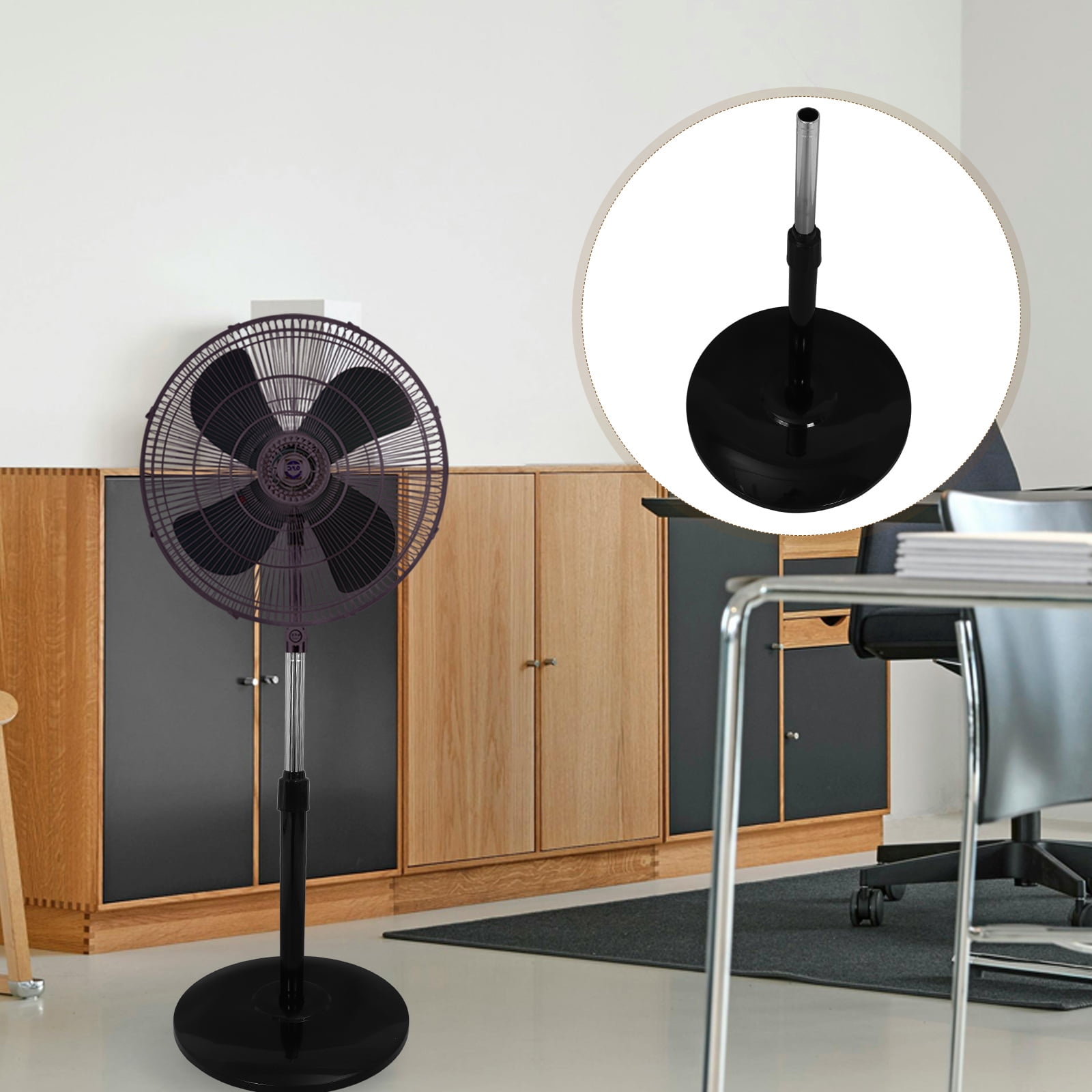 GOOHOCHY Floor Fan Chassis Adjustable Portable and Power Bank Lift ...