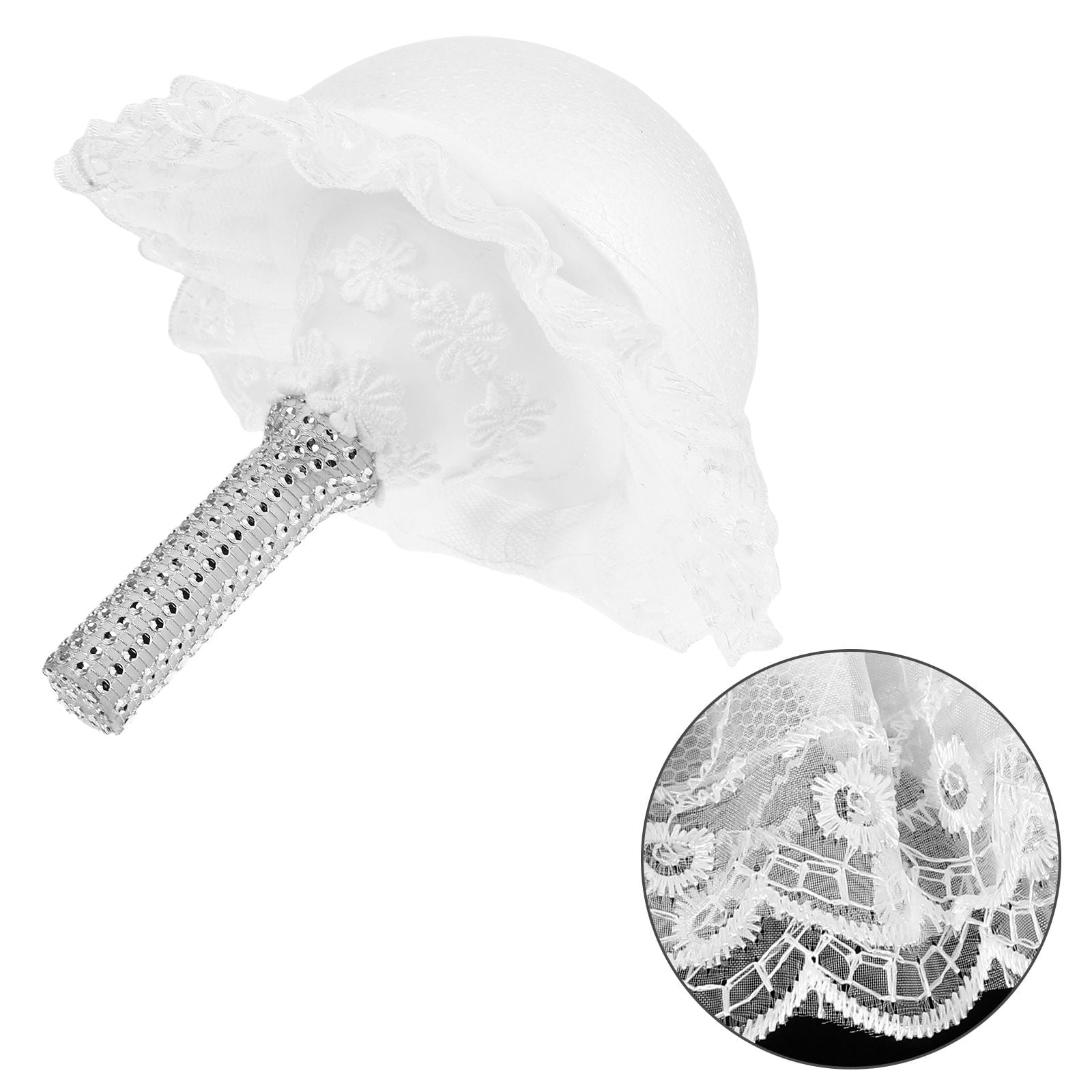 GOOHOCHY Foam Floral Handle with Lace Bouquet Holder DIY Wedding Bridal ...