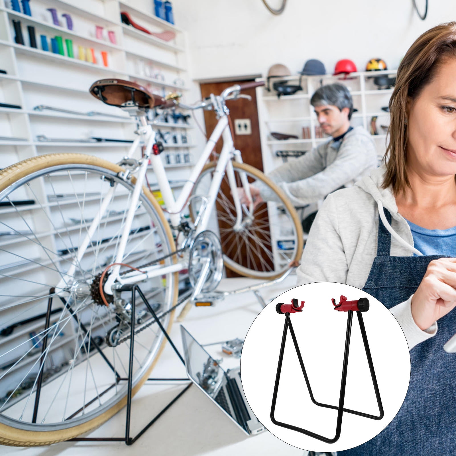 GOOHOCHY Foldable Mounted Bike Rack Space-saving Portable Stand ...