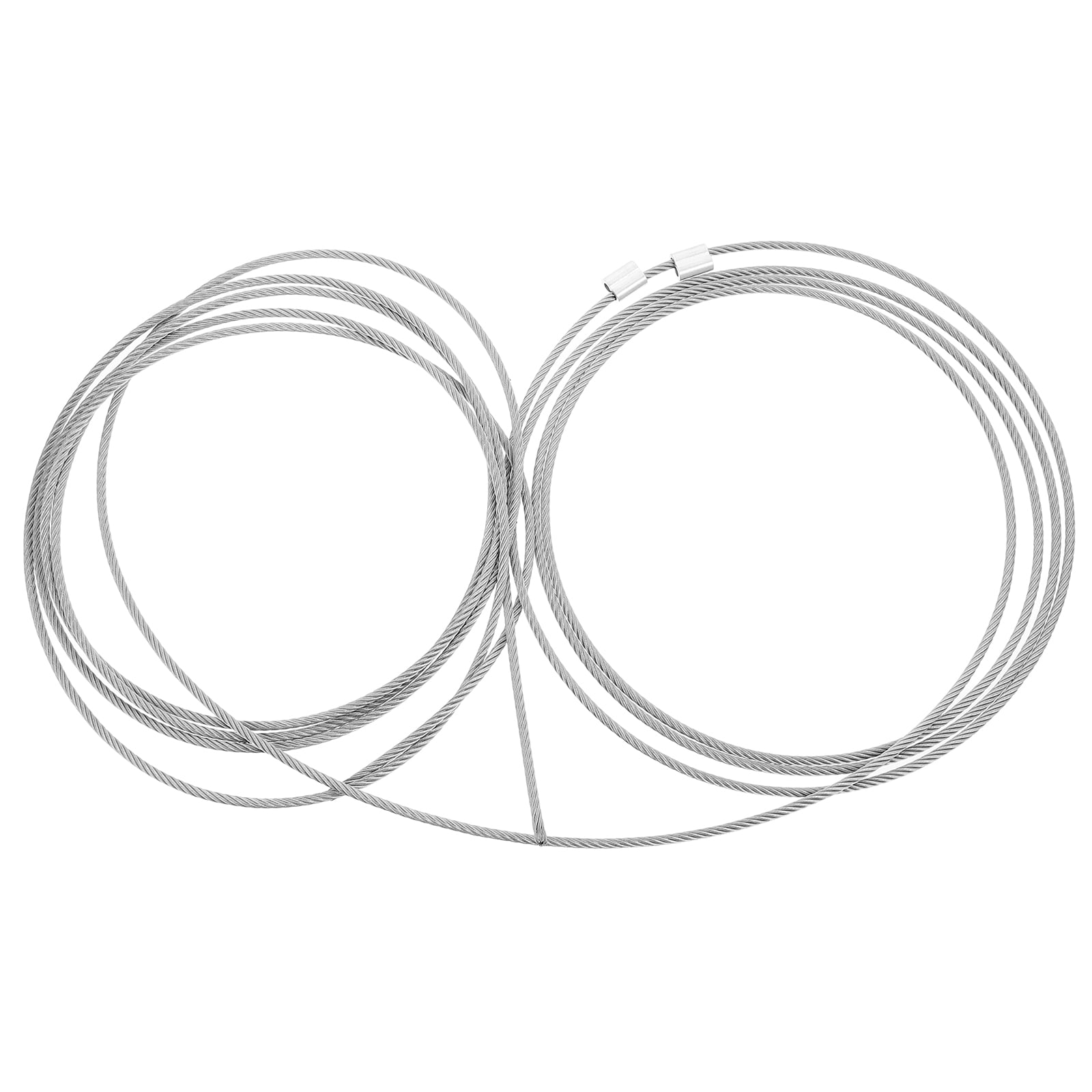 GOOHOCHY Garage Door Wire Rope Steel Cable Stainless Cables Duty Silver ...