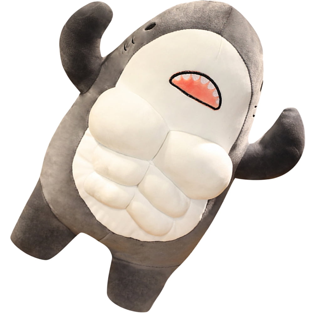 GOOHOCHY Shark Plushies Stuffed Shark Doll Grey Lint 1Pack 17.7x11.8x4 ...
