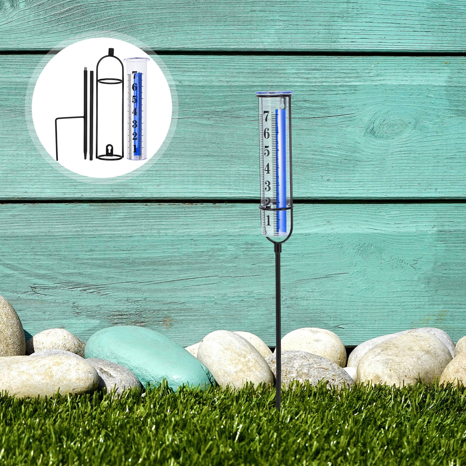 GOOHOCHY Glass Gauge Replacement Tube Rain Water Measuring Transparent ...