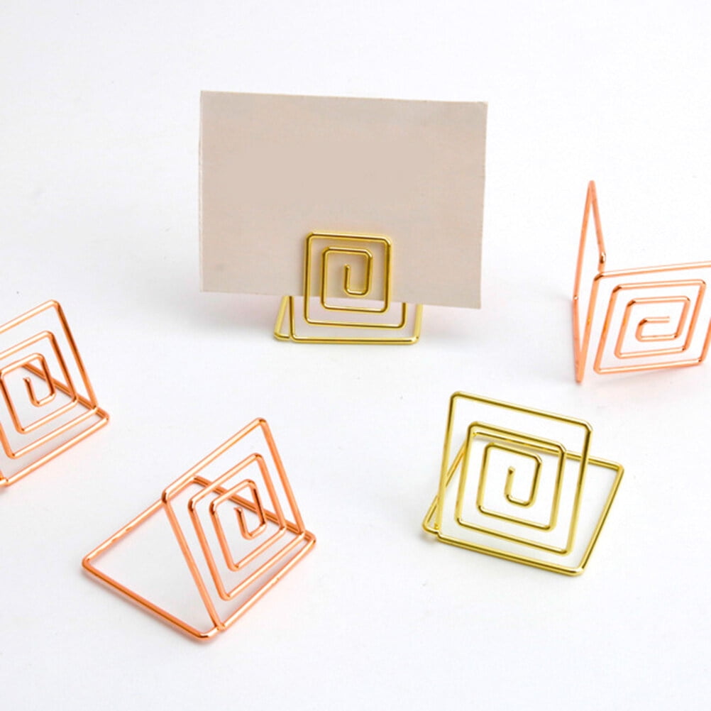 GOOHOCHY Golden Carbon Steel Note Clip Holder for Cards and Photos ...