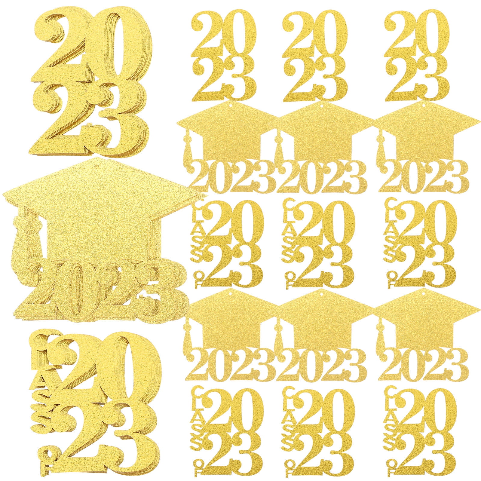 GOOHOCHY Golden Graduation Cutouts Tags 30Pcs For Graduation Party ...