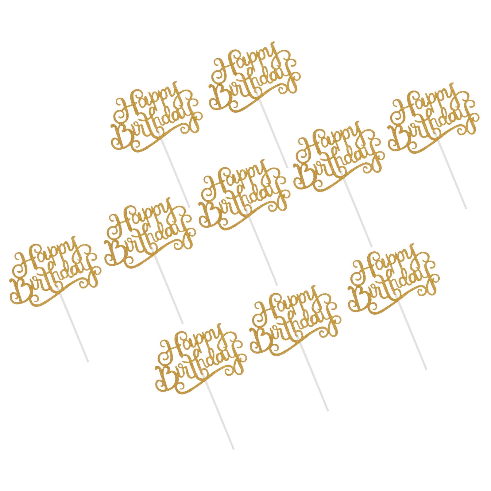 GOOHOCHY Golden Paper Cake Topper for Birthday Cake Decoration with ...