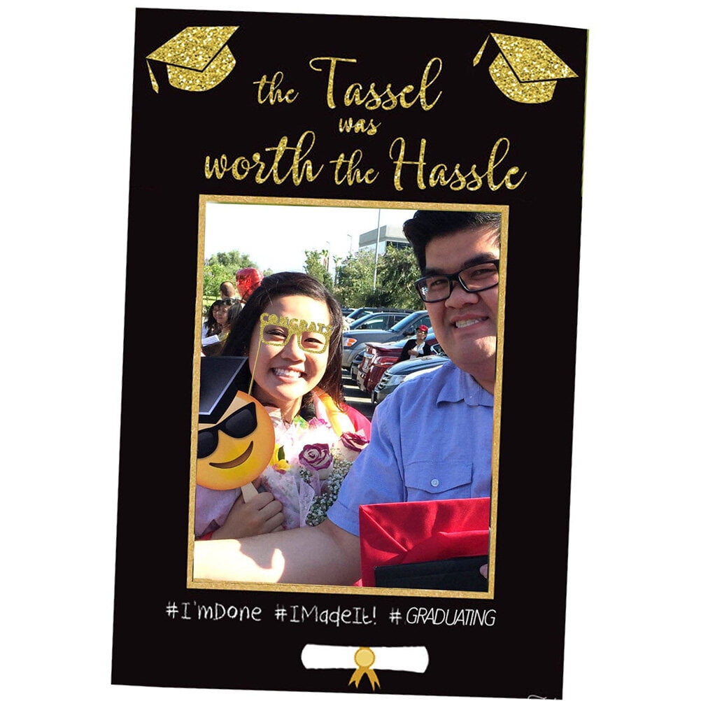 GOOHOCHY Graduation DIY Paper Picture Frame Cutouts Photo Props for ...