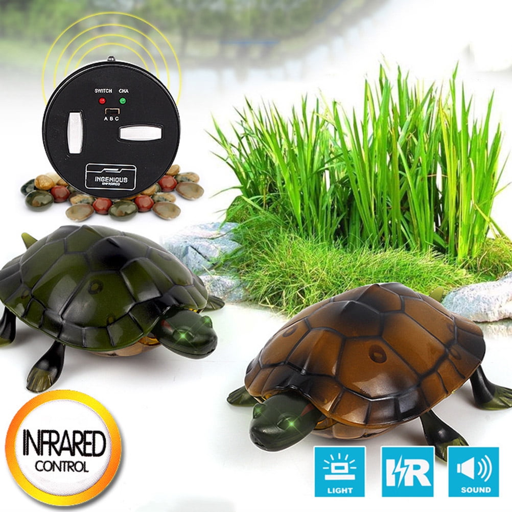 GOOHOCHY Green Electric RC Turtle Toy with Simulation Walking for Kids ...