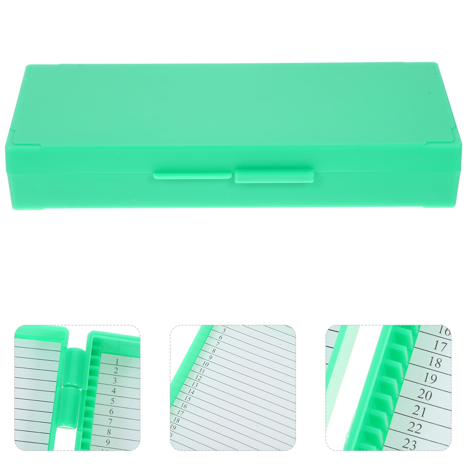 GOOHOCHY Green Microscope Slide Storage Box ABS Material for Neat ...