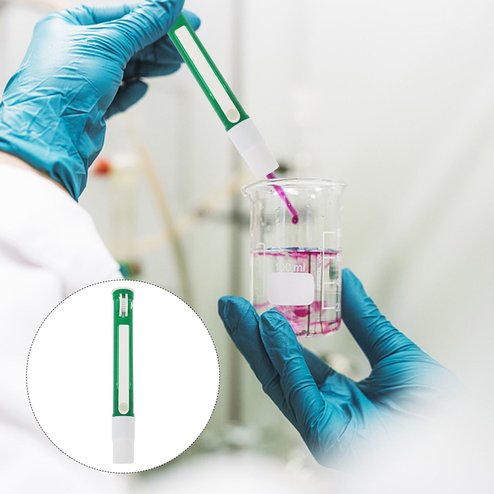 GOOHOCHY Green Plastic Laboratory Pipette Pump with Thumb Wheel Design ...