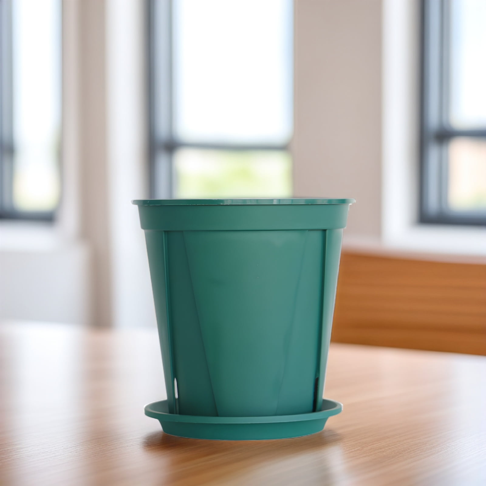 GOOHOCHY Green Plastic Plant Pot for Indoor and Outdoor Use Lightweight ...