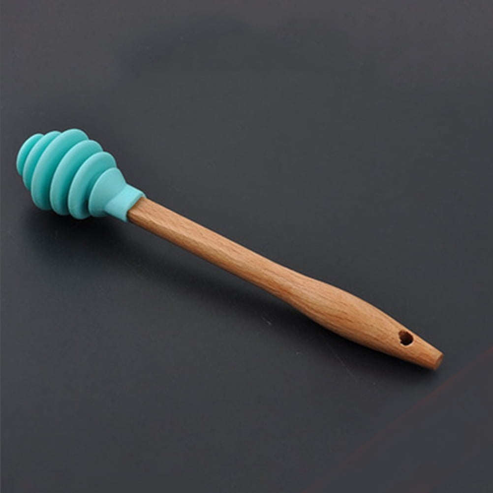 GOOHOCHY Green Silicone Honey Stirrer for Honey Pot Jar Container with ...