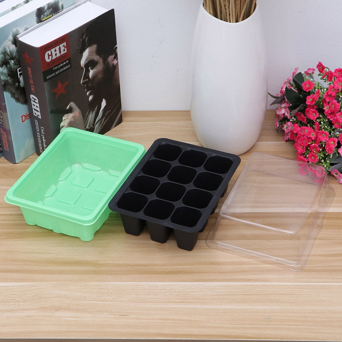 GOOHOCHY Green Sprouter Tray for Planting Lightweight Plastic Growing ...