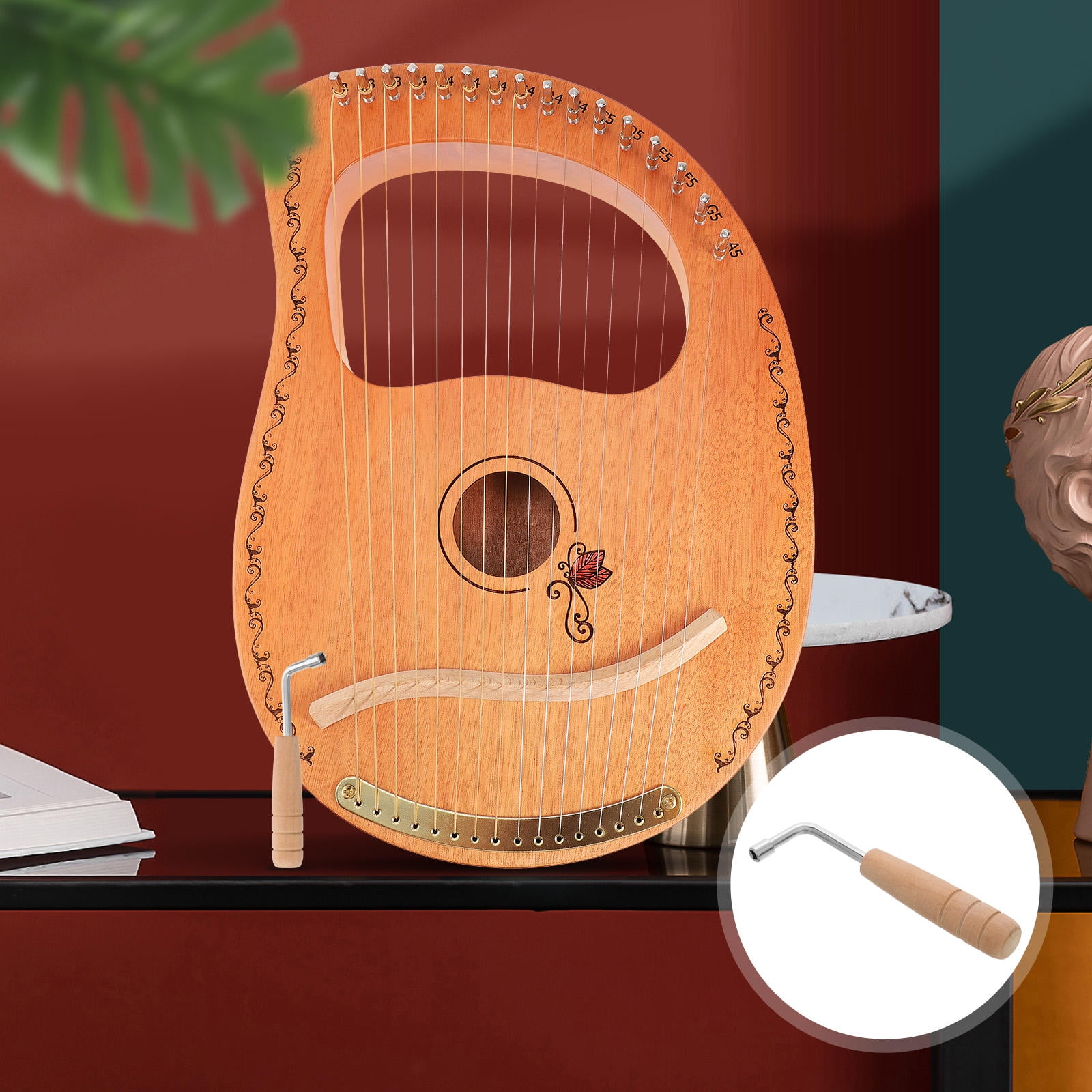 GOOHOCHY Handheld Lyre Harp Tuning Wrench Manual Instrument Tone Tuning ...