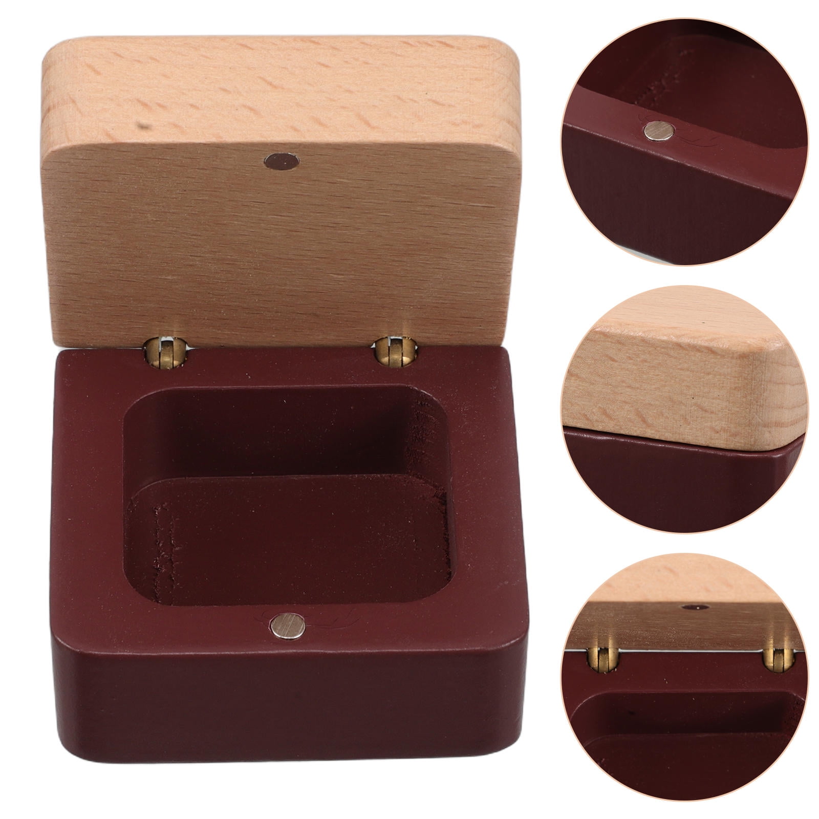GOOHOCHY Handmade Wooden Baby Tooth Keepsake Box Square Fairy Box for ...