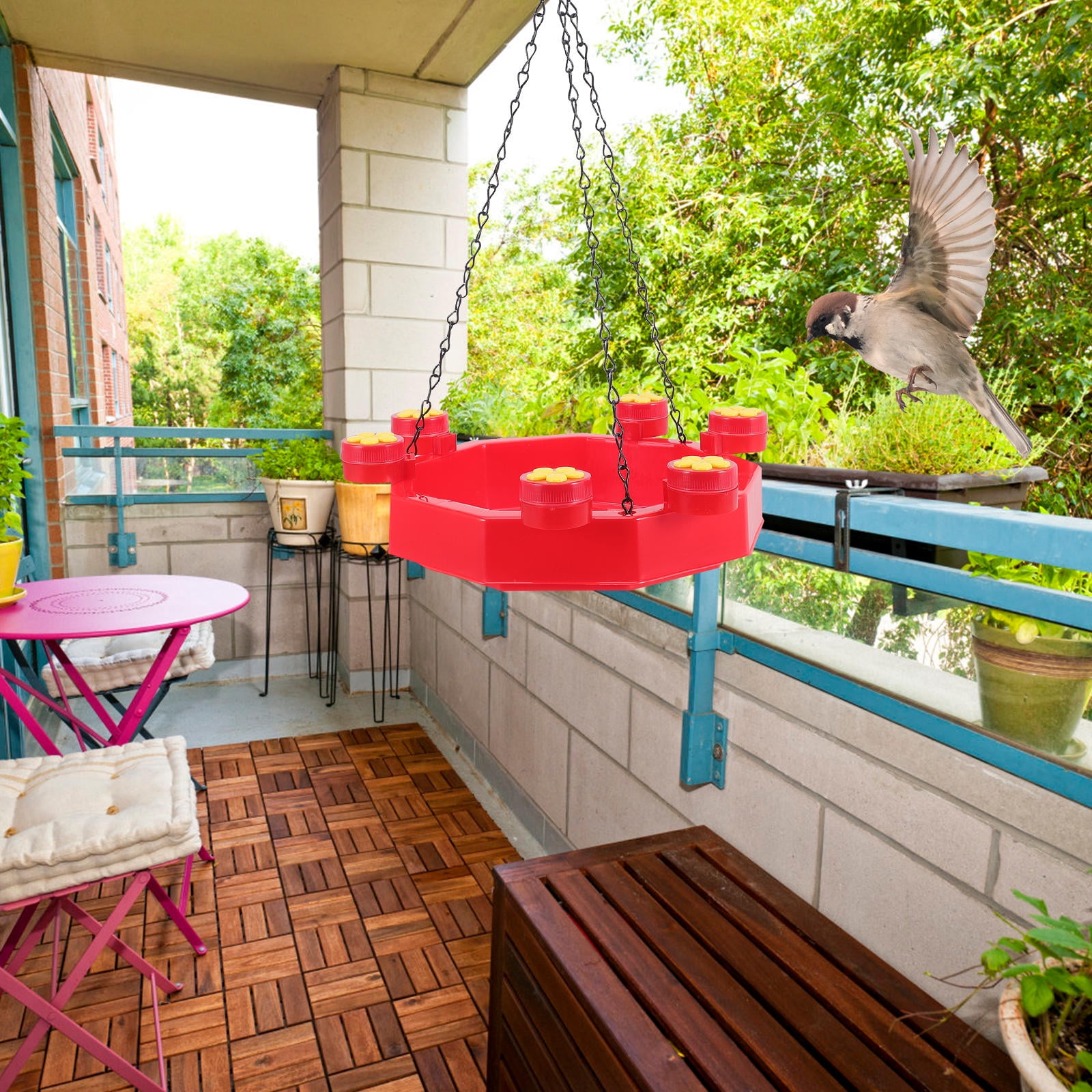 GOOHOCHY Hanging Outdoors Squirrel Prevention Bird Feeder Backyard ...