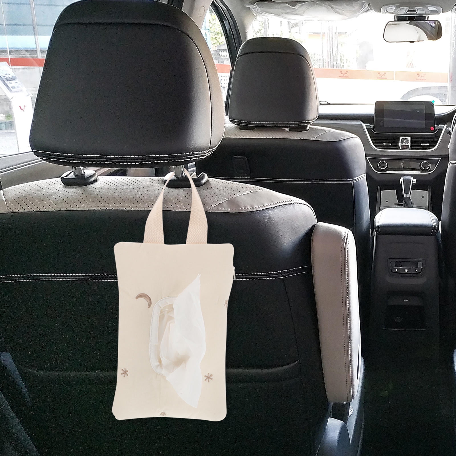 GOOHOCHY Hanging Tissue Box Holder For Car Moon Star Design Portable ...